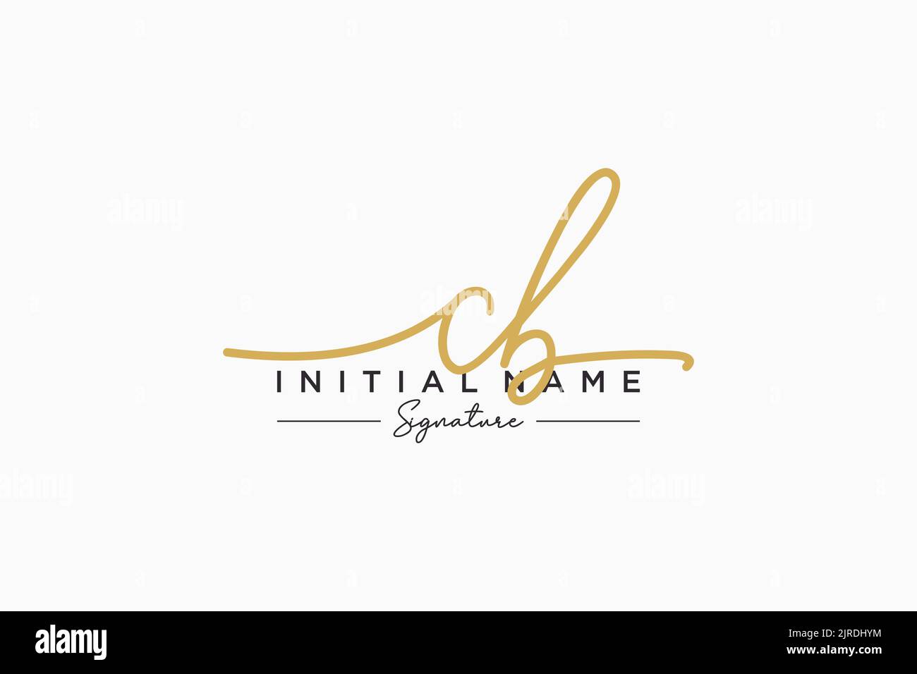 CB signature logo template vector. Hand drawn Calligraphy lettering ...