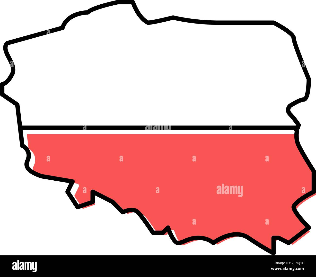 poland country map flag color icon vector illustration Stock Vector ...