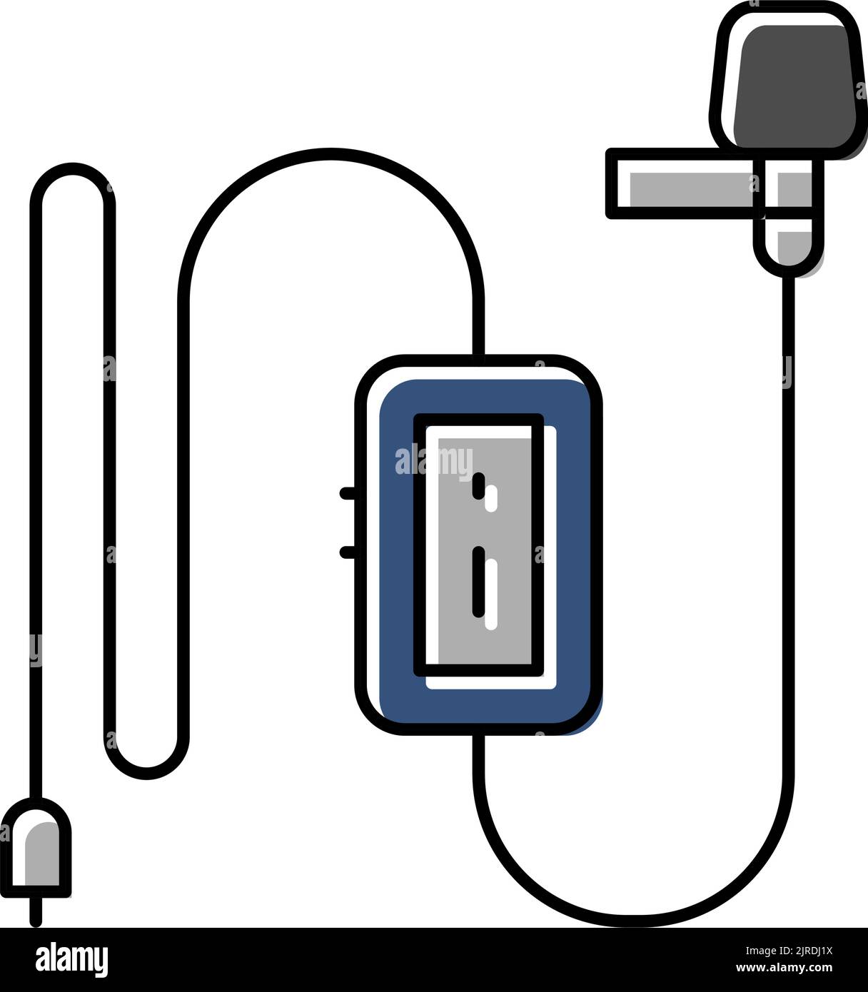 interview mic microphone color icon vector illustration Stock Vector ...