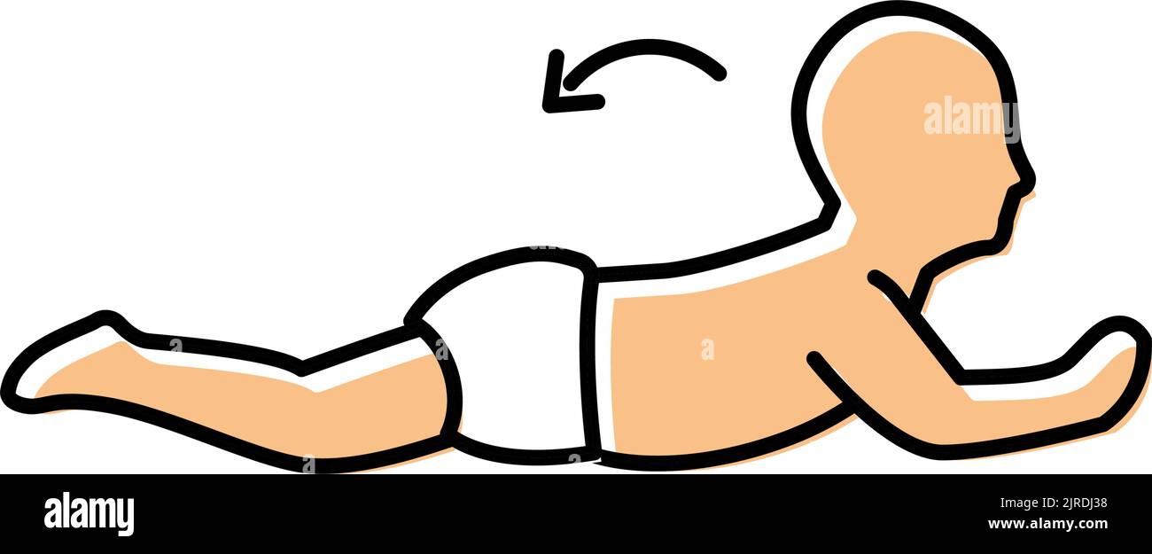 tonic labyrinthine reflex color icon vector illustration Stock Vector ...