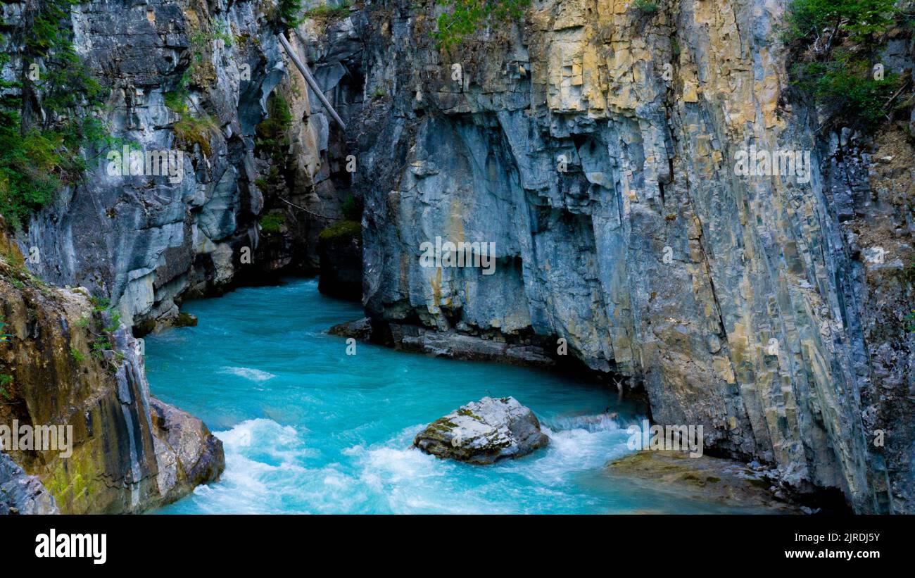 Marble canyon with river Stock Photo - Alamy
