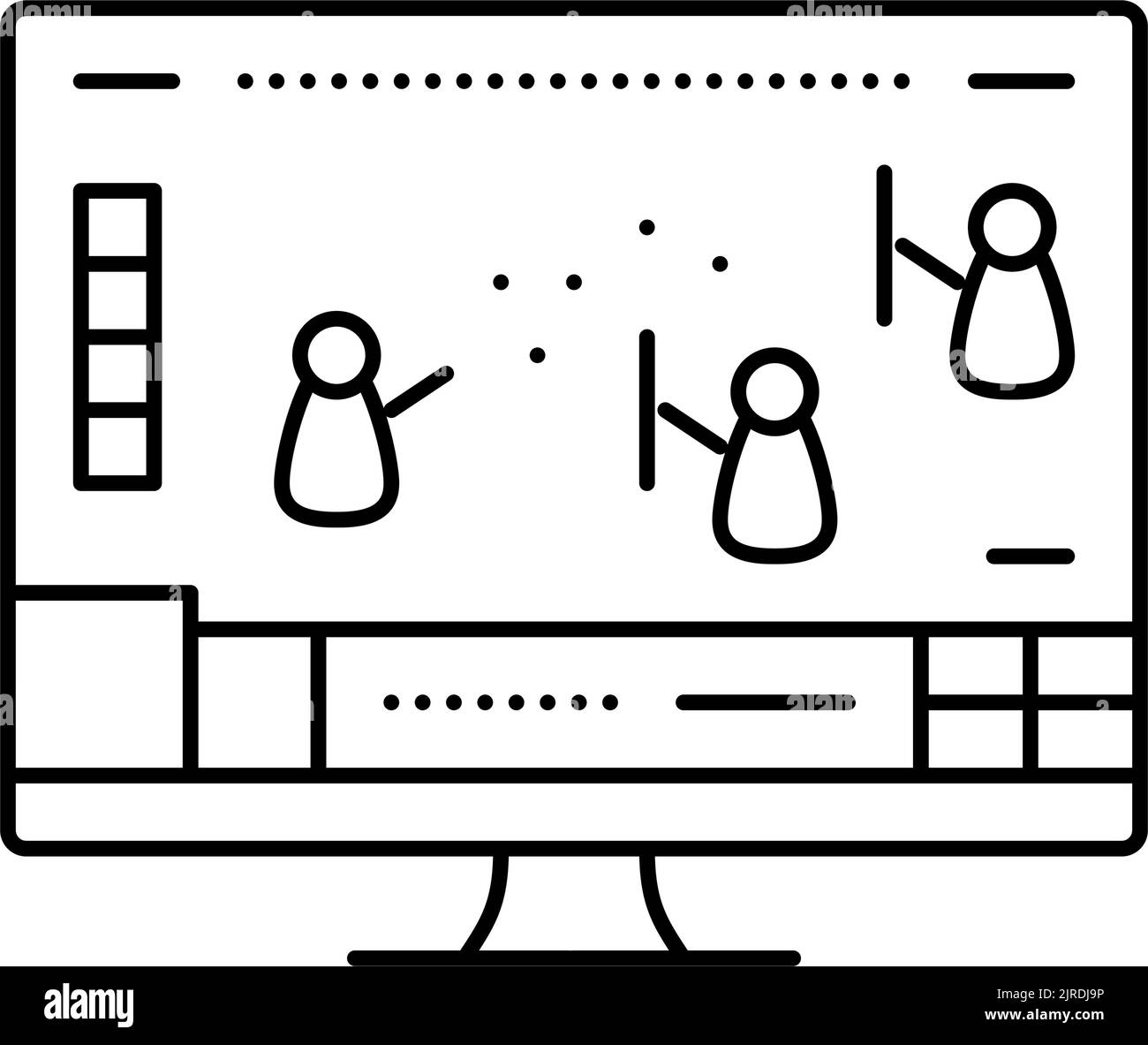 mmo video game line icon vector illustration Stock Vector Image & Art ...