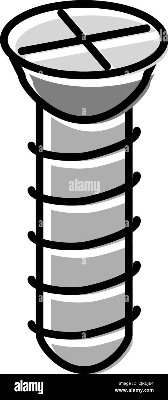bolt metal assembly color icon vector illustration Stock Vector Image ...