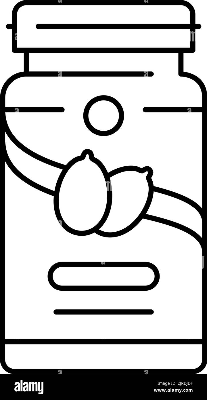 pumpkin seed oil line icon vector illustration Stock Vector Image & Art ...