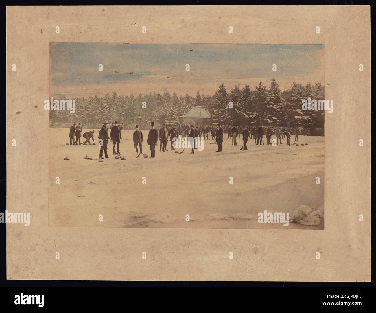 [A game of curling], Edinburgh, by William McCraw Stock Photo - Alamy