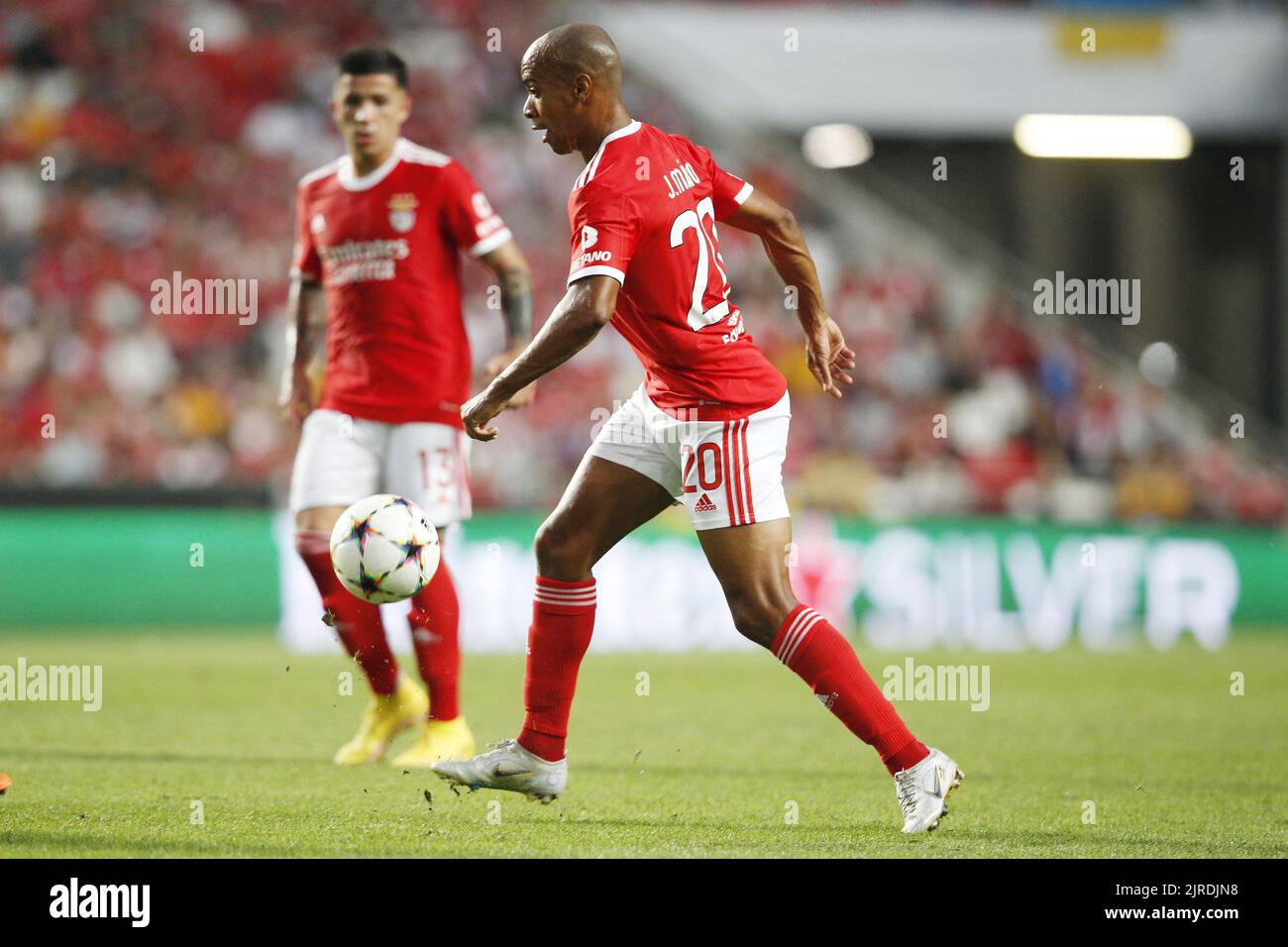 Joao Mario of SL Benfica in action during the UEFA Champions League ...
