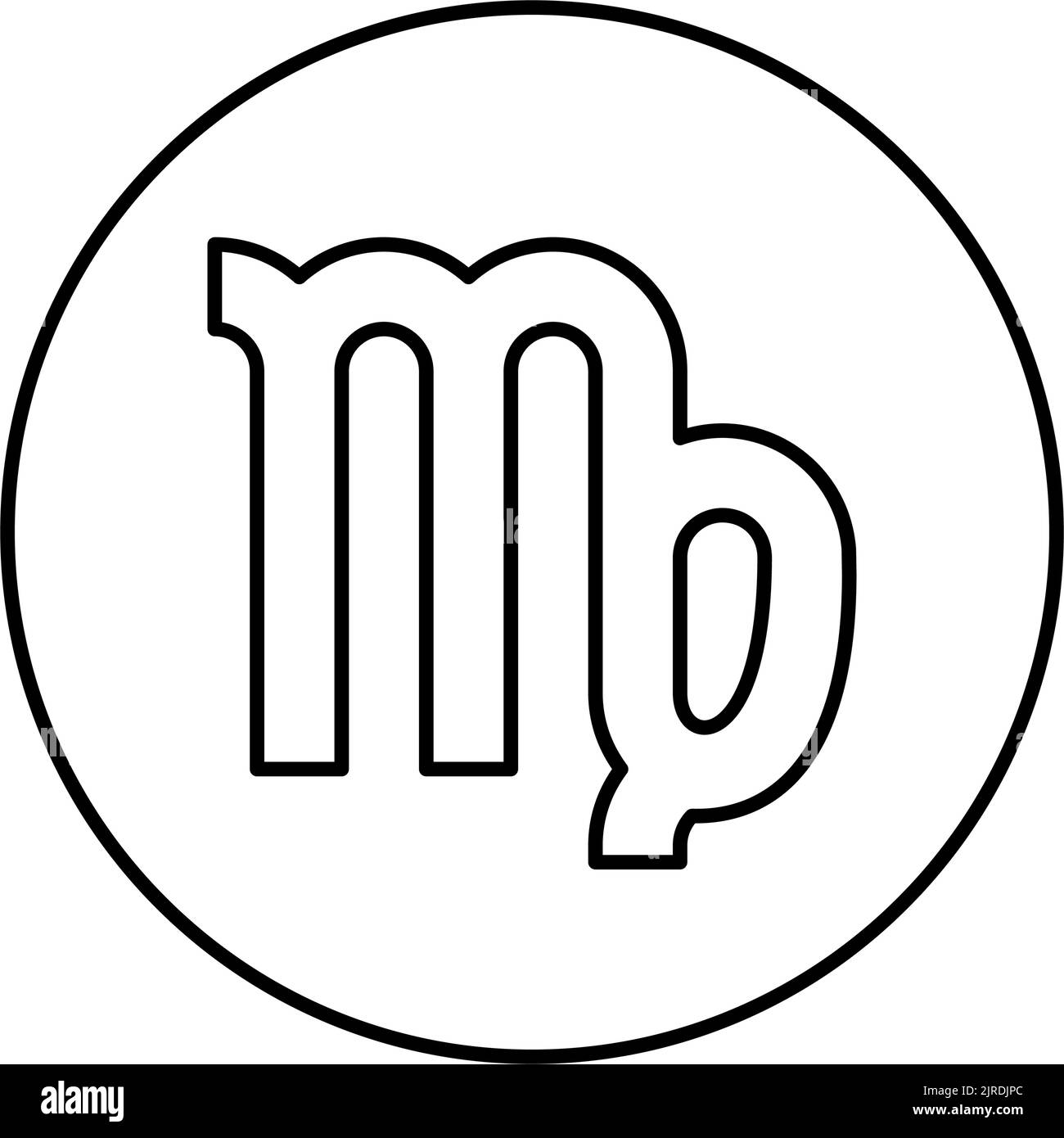 virgo zodiac line icon vector illustration Stock Vector Image & Art - Alamy