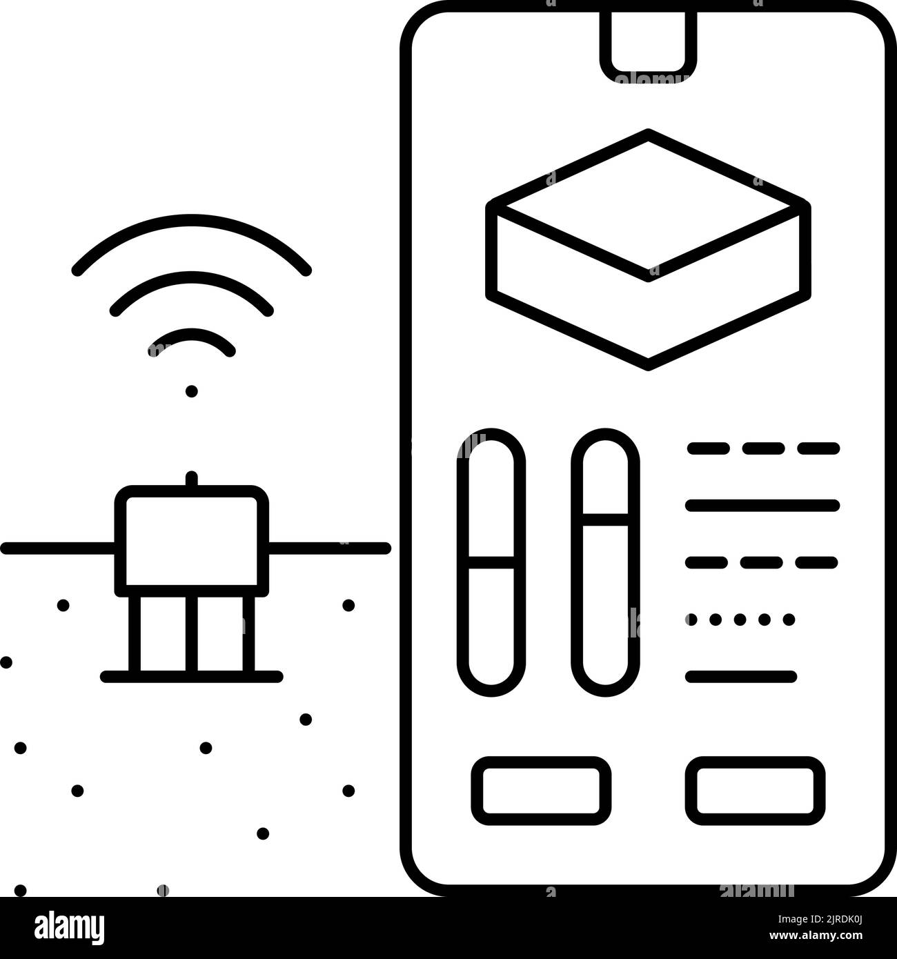 soil monitoring agriculture line icon vector illustration Stock Vector ...