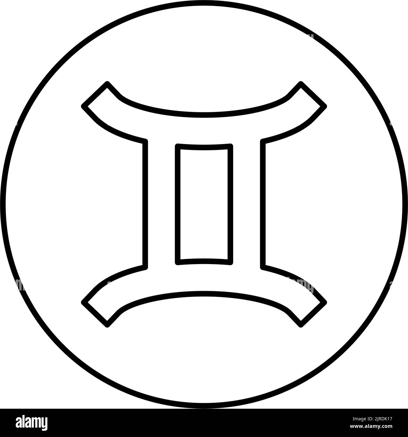 gemini zodiac line icon vector illustration Stock Vector Image & Art ...