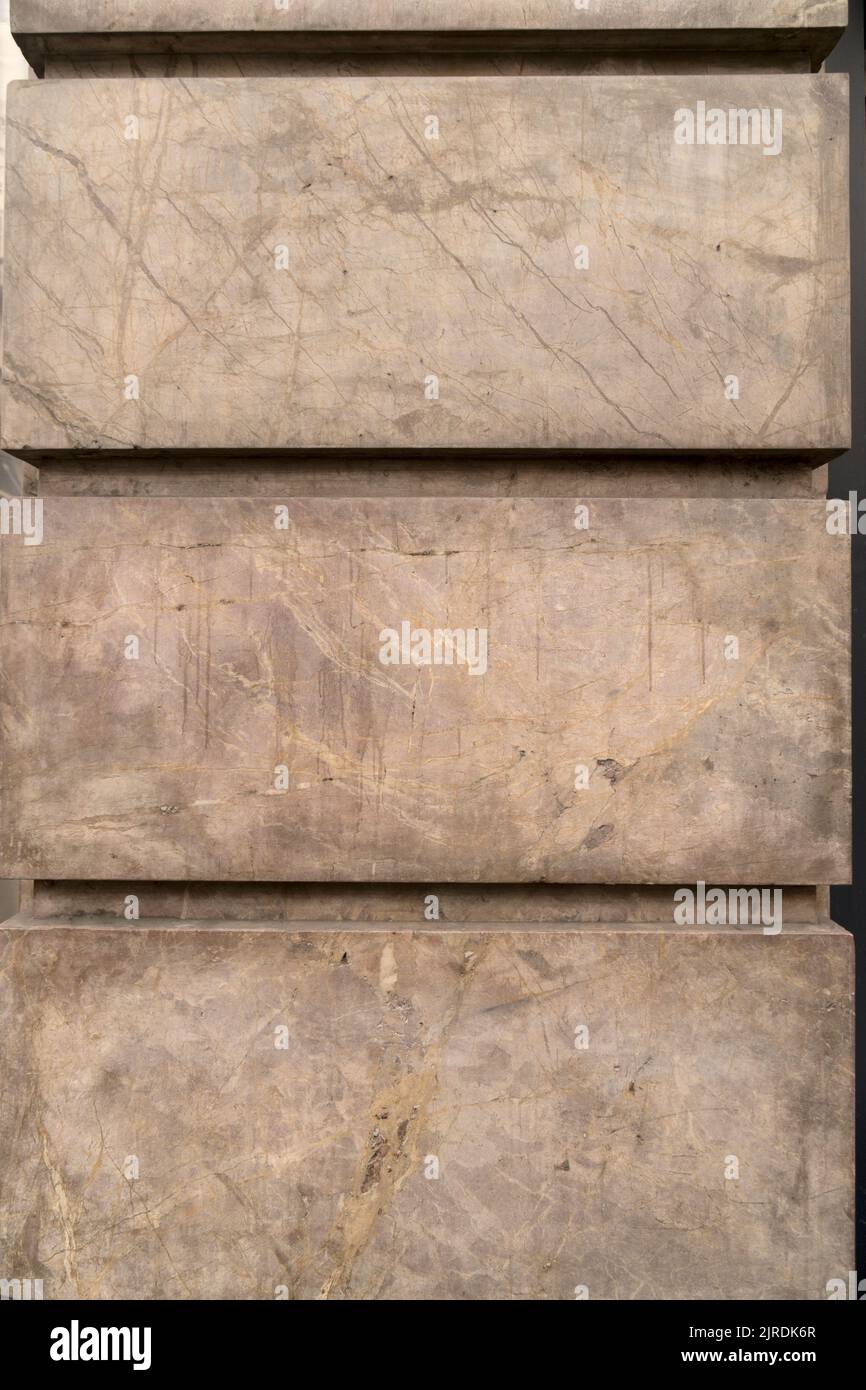 Close up of an old historical wall rectangular shapes structured facade ...