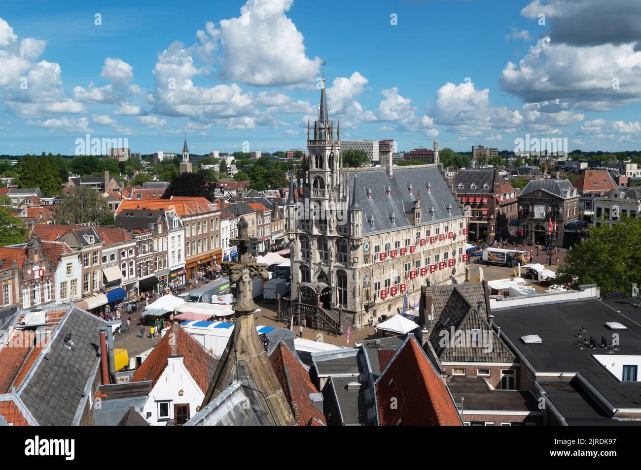 Gouda. City Hall. View from St. Jan's Church. Gouda. Uitzicht op het ...