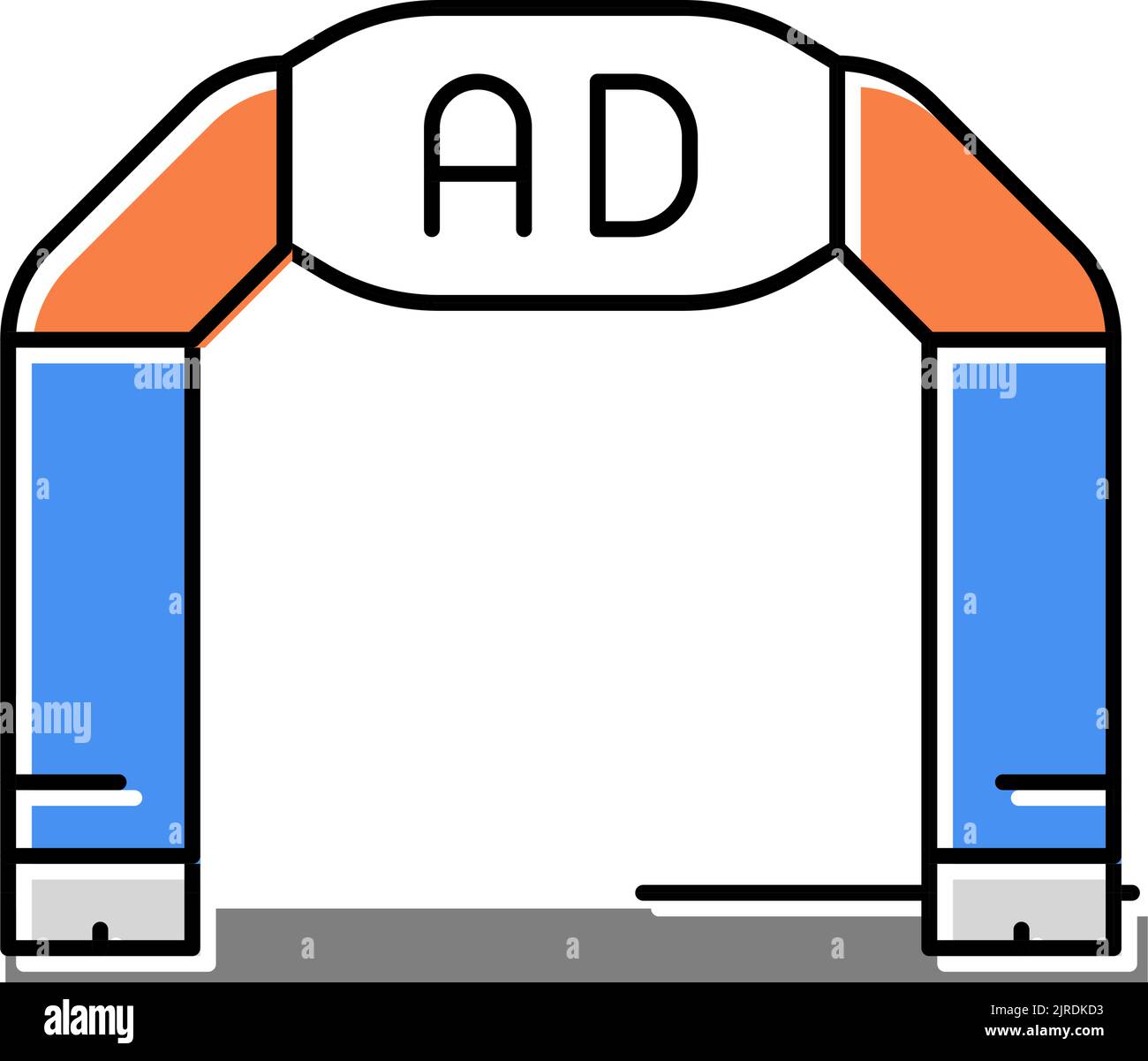 inflatable archway color icon vector illustration Stock Vector Image ...