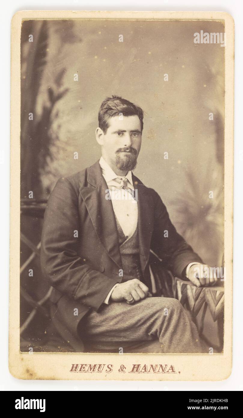 Man, 1875-1885, Auckland, by Hemus and Hanna. Gift of Alan Gibson, 2017 ...