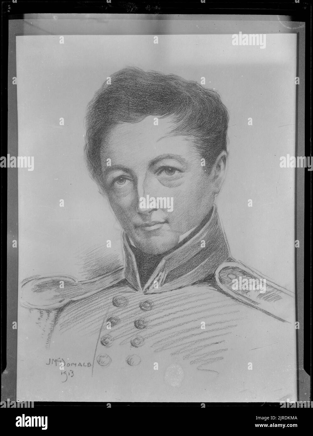 Pencil Drawing of Captain William Hobson, 1913, by James McDonald Stock ...