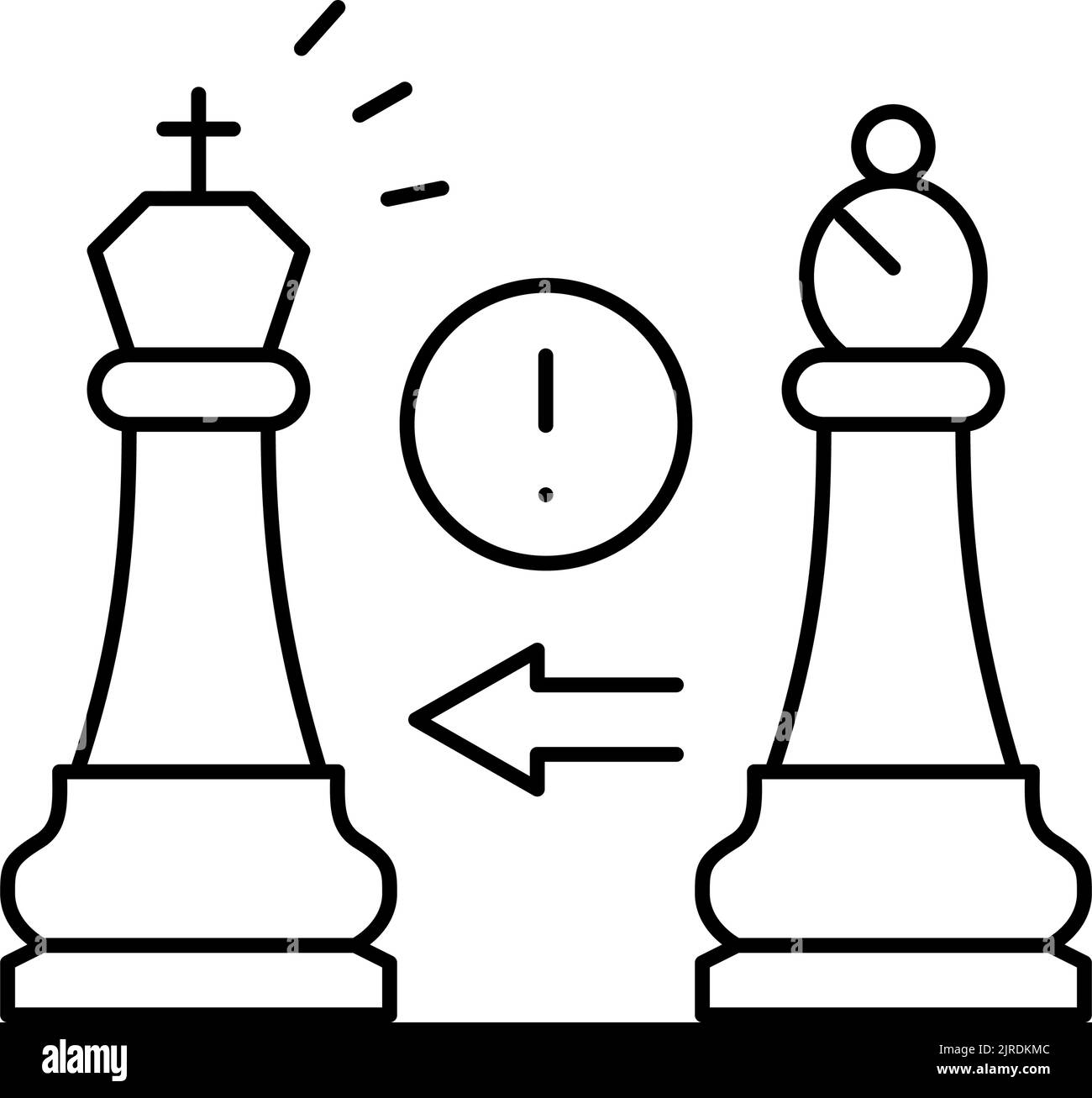 check king chess line icon vector illustration Stock Vector Image & Art ...