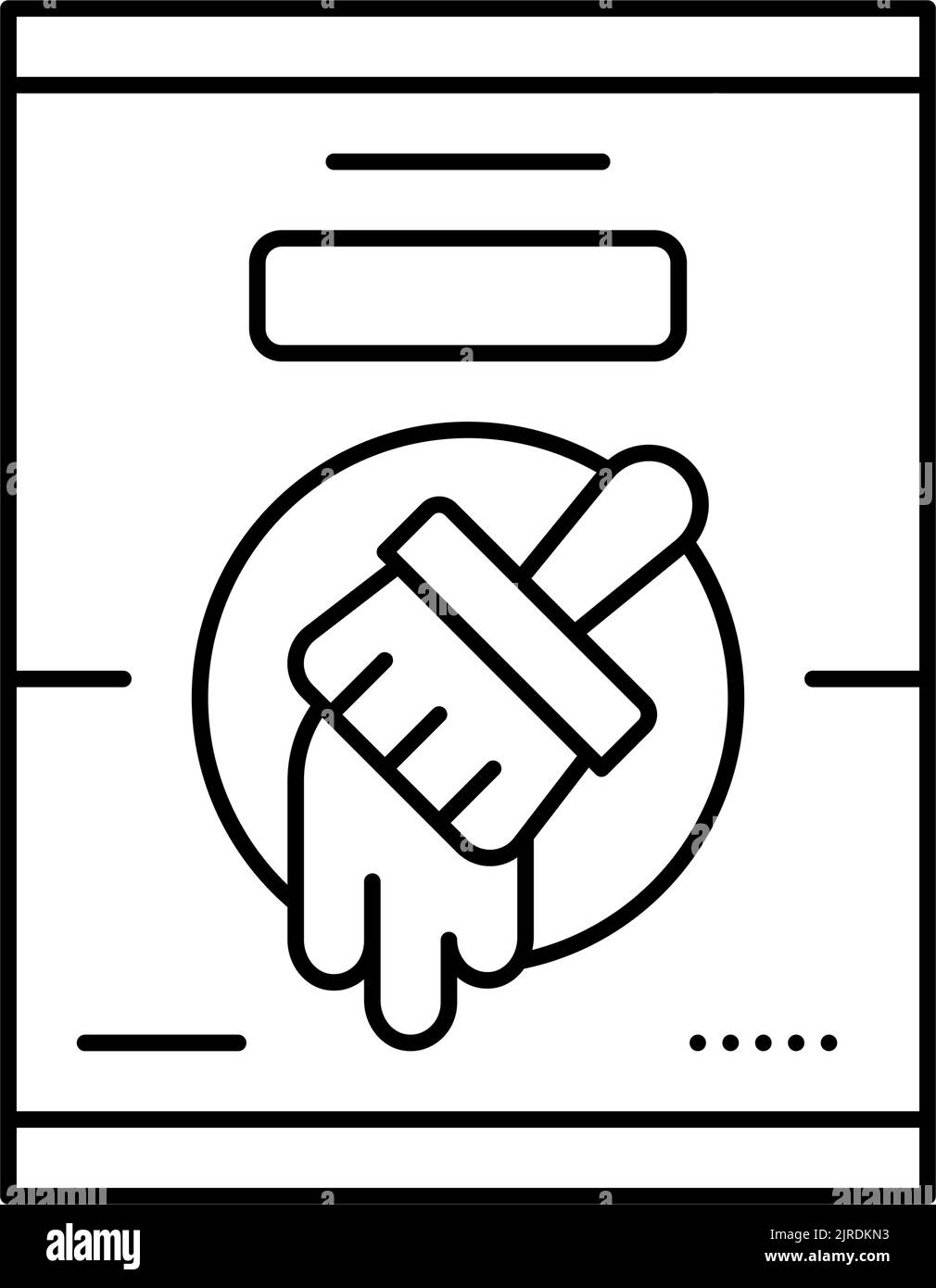 paint tool repair line icon vector illustration Stock Vector Image ...