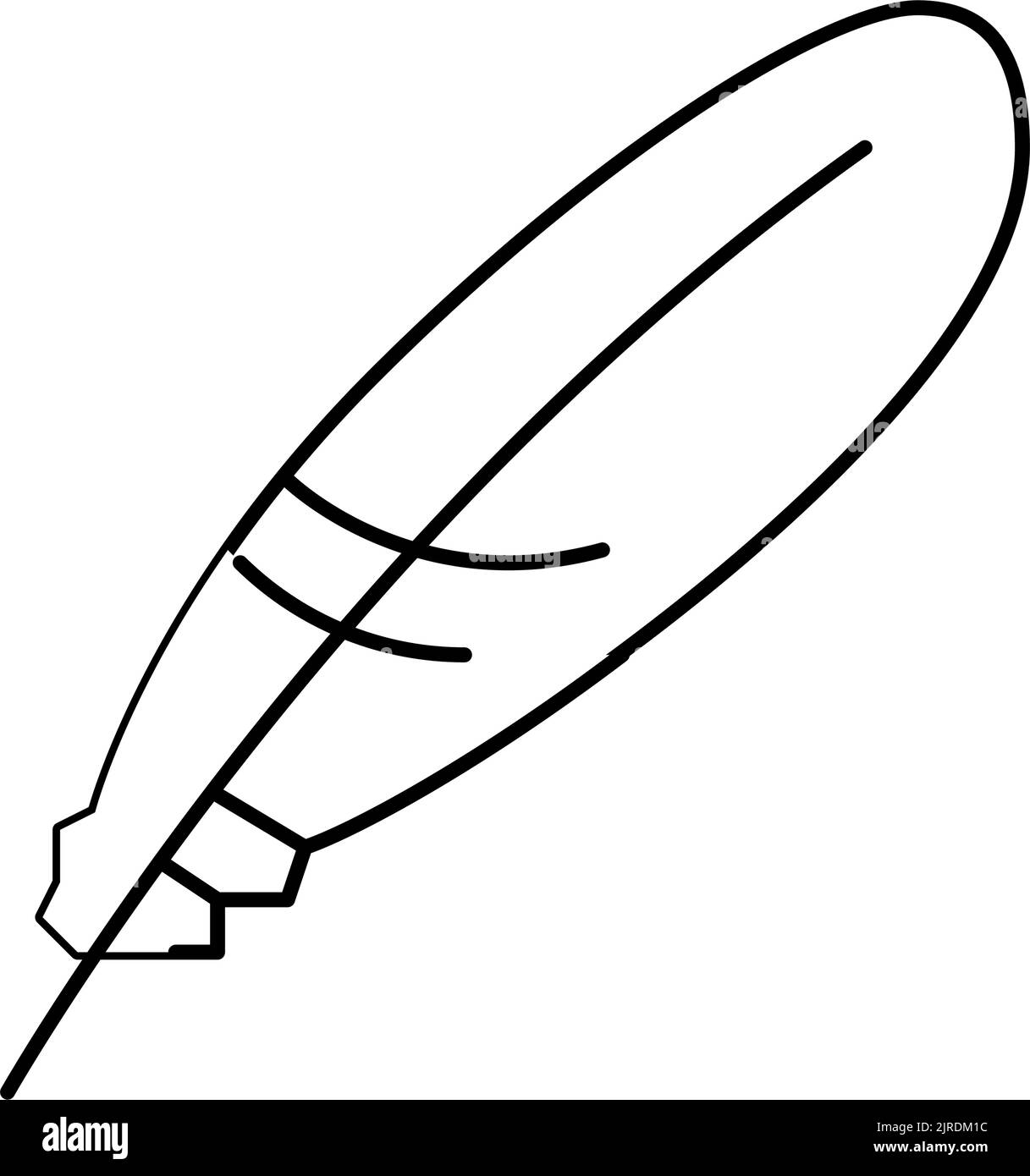 feather soft fluffy line icon vector illustration Stock Vector Image ...