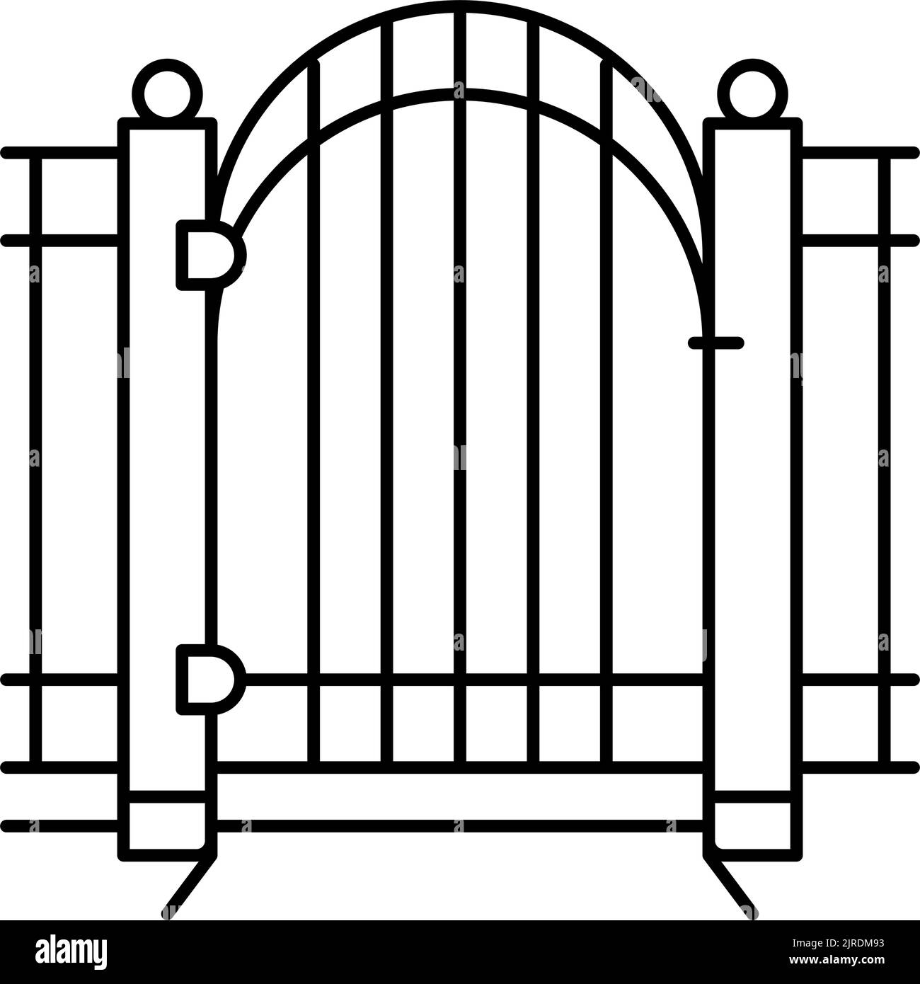 gate fence line icon vector illustration Stock Vector Image & Art - Alamy