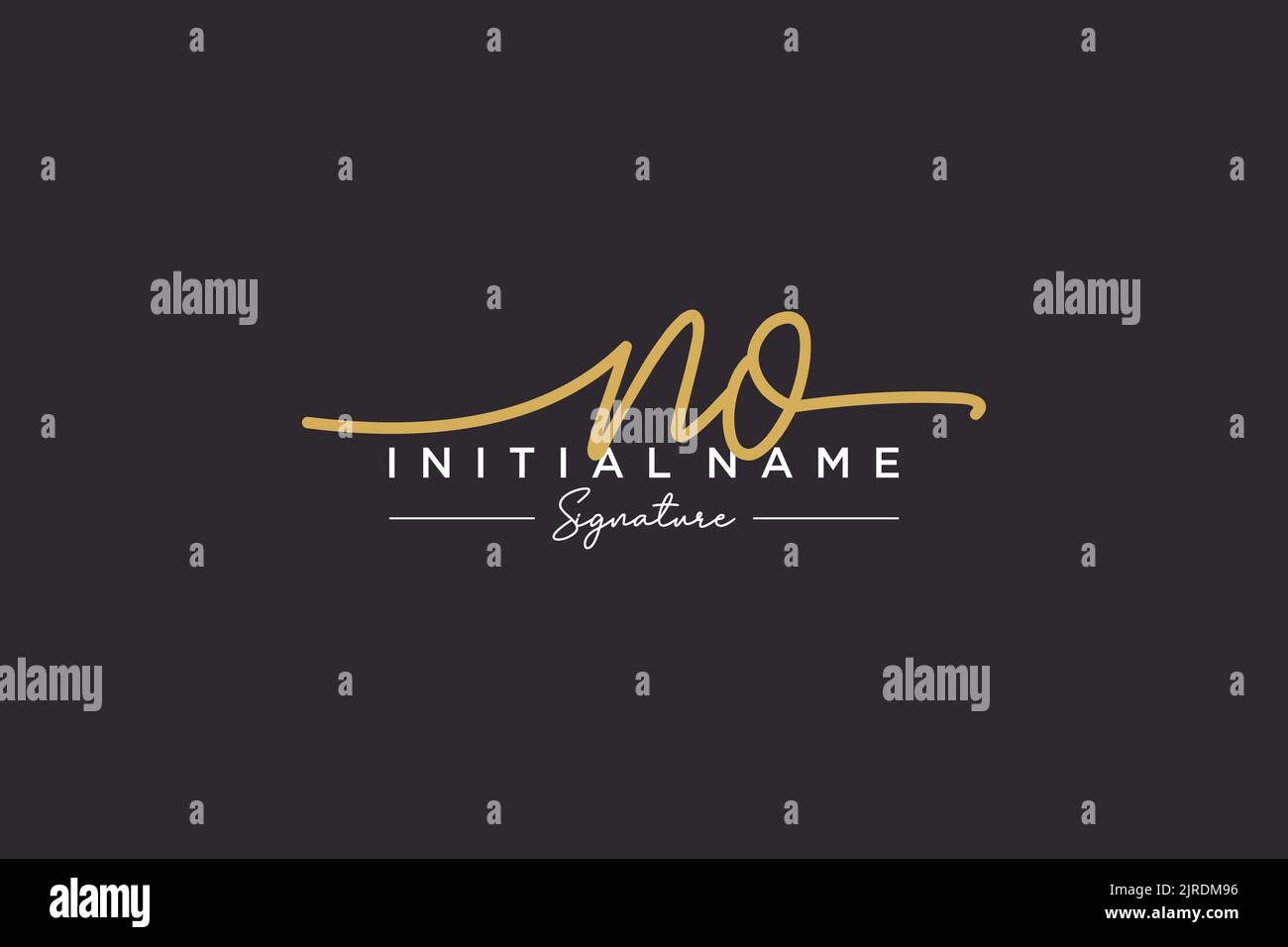 NO signature logo template vector. Hand drawn Calligraphy lettering ...