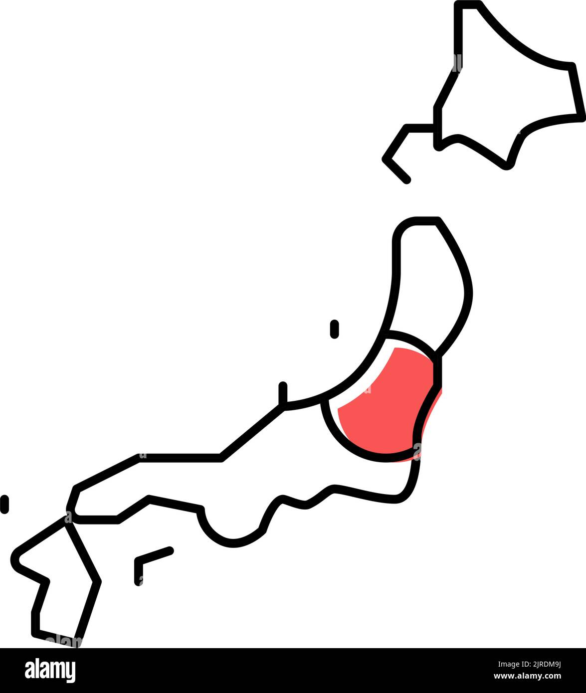 japan country map flag color icon vector illustration Stock Vector ...