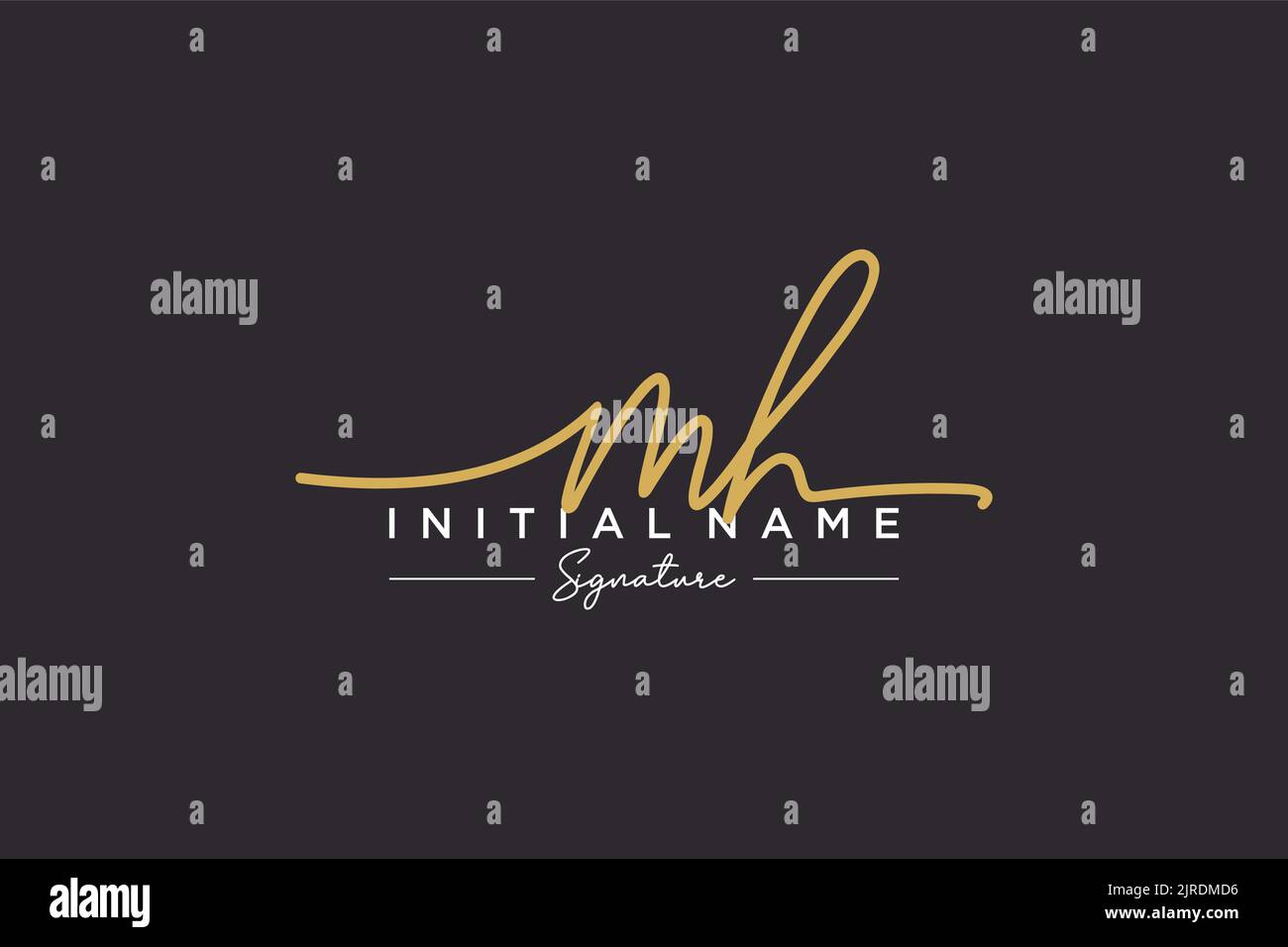 Mh signature Stock Vector Images - Alamy