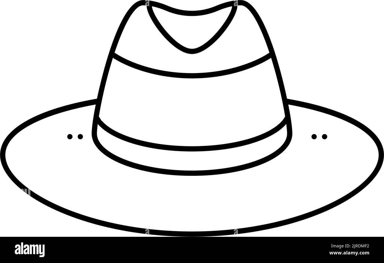 panama hat cap line icon vector illustration Stock Vector Image & Art ...
