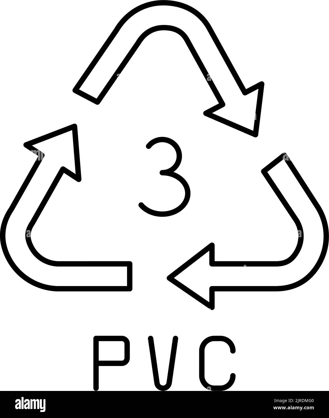 pvc recyclable plastic product line icon vector illustration Stock Vector Image & Art - Alamy