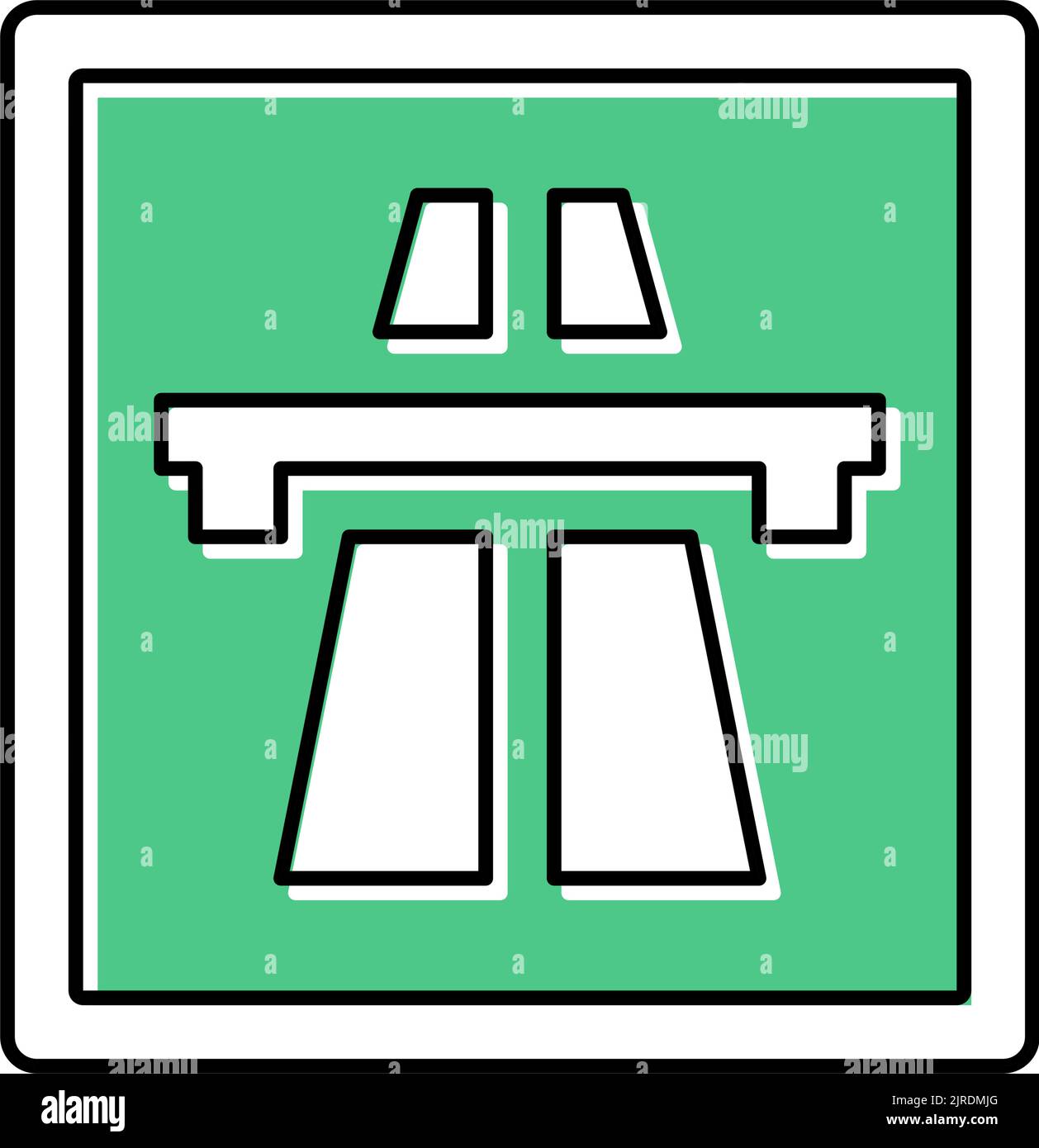 highway road sign color icon vector illustration Stock Vector Image ...