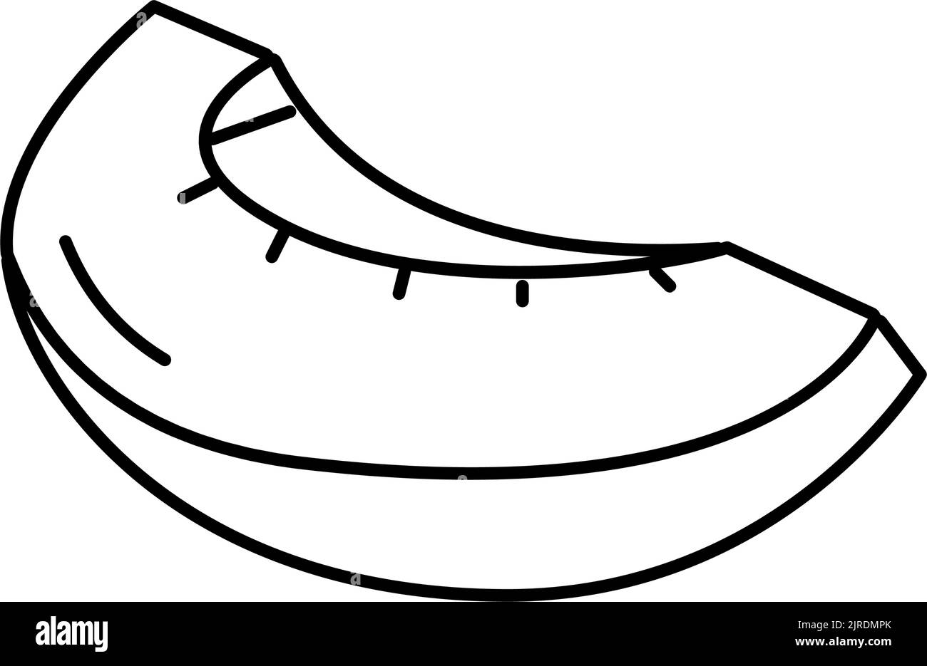 slice cut yellow melon line icon vector illustration Stock Vector Image ...