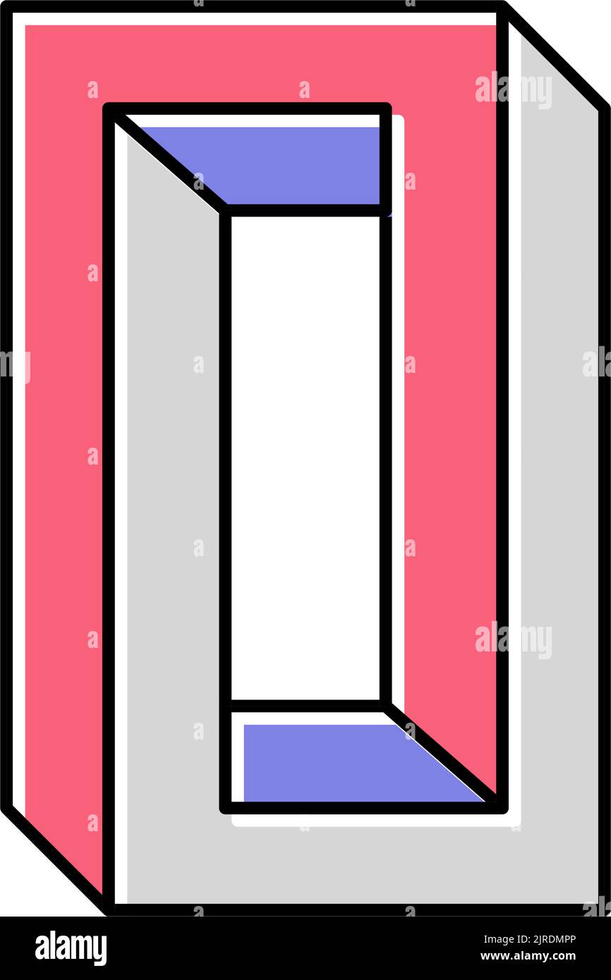 unreal impossible geometric shape color icon vector illustration Stock ...
