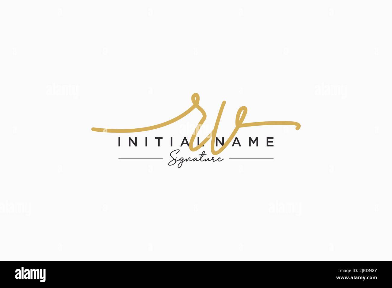 RV signature logo template vector. Hand drawn Calligraphy lettering ...