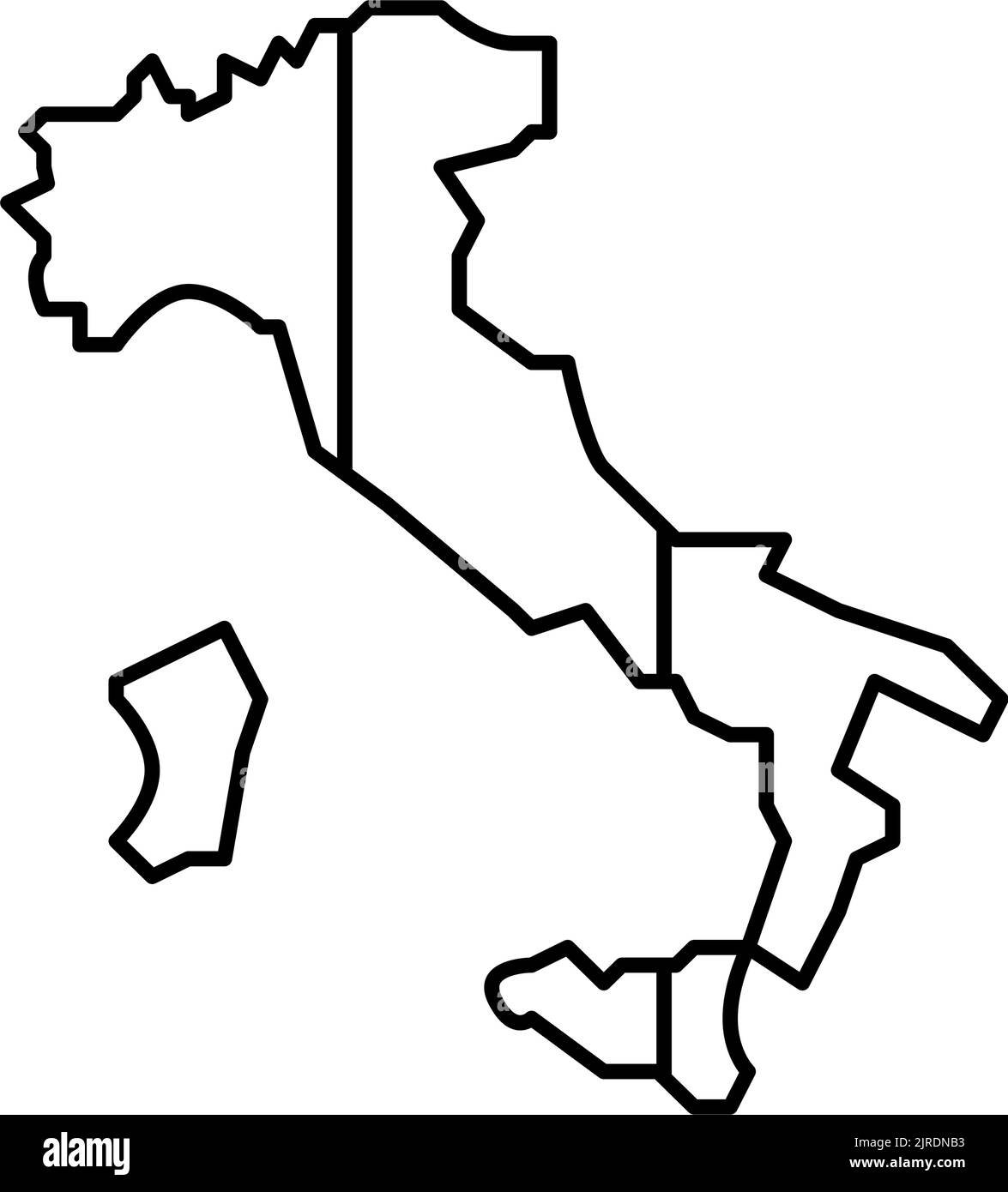 italy country map flag line icon vector illustration Stock Vector Image ...