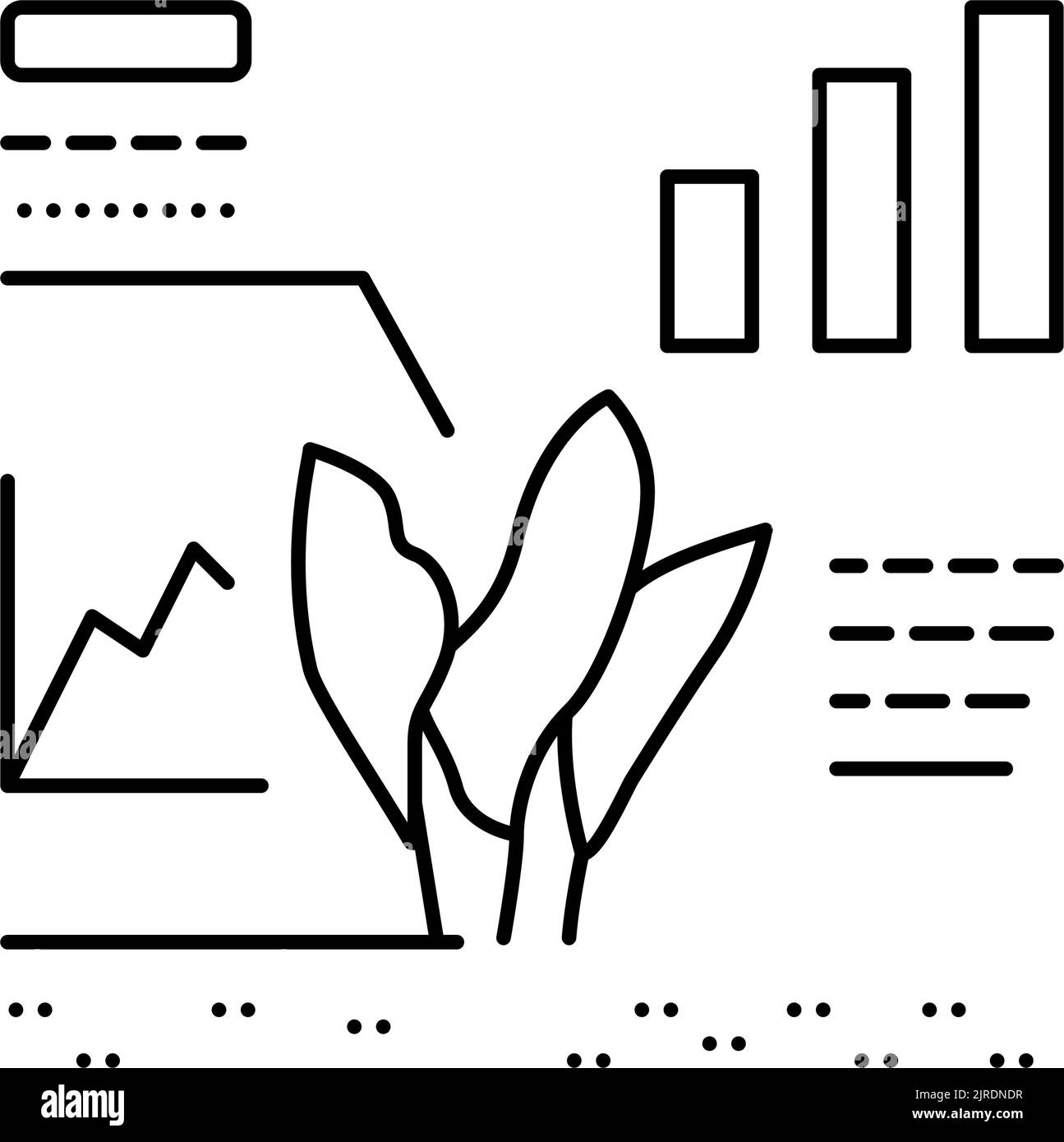 seed growing smart farm line icon vector illustration Stock Vector ...