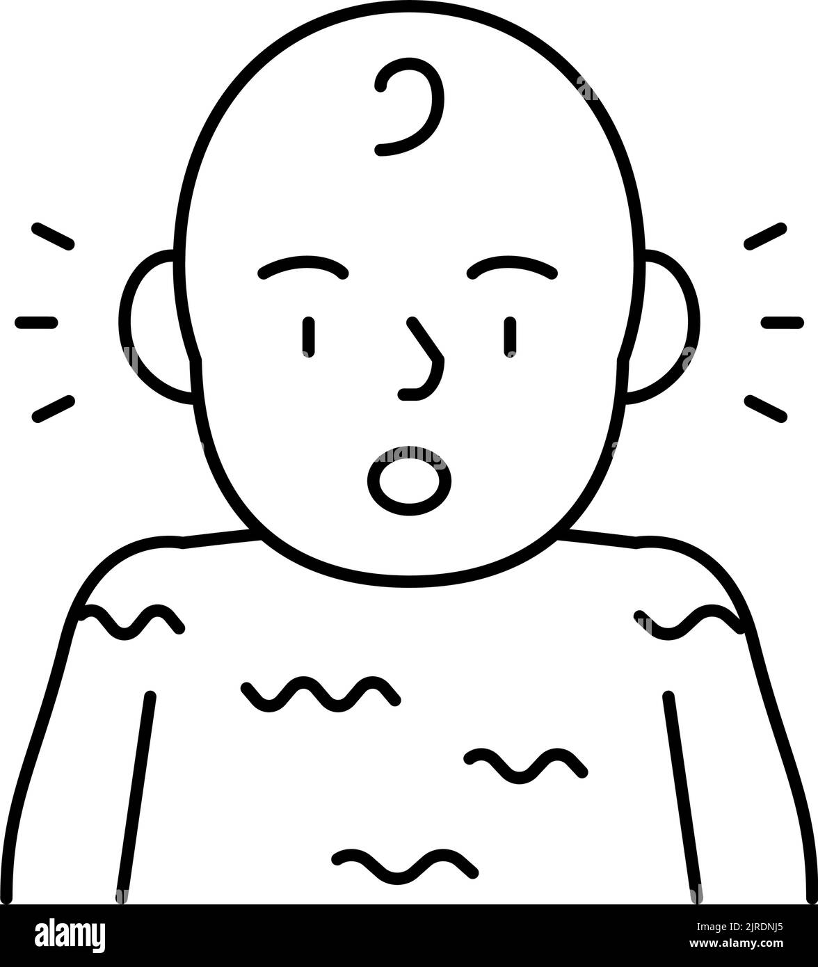 startle reflex line icon vector illustration Stock Vector Image & Art ...