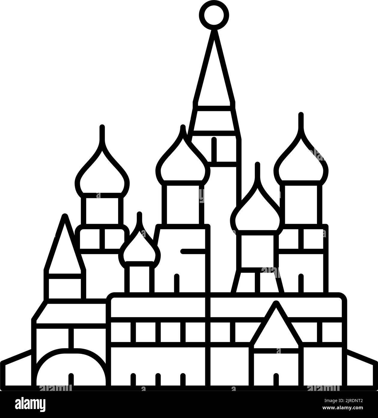 saint basil cathedral line icon vector illustration Stock Vector Image ...