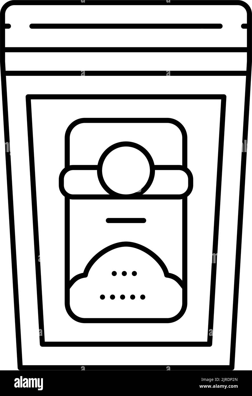 pumpkin powder line icon vector illustration Stock Vector Image & Art ...