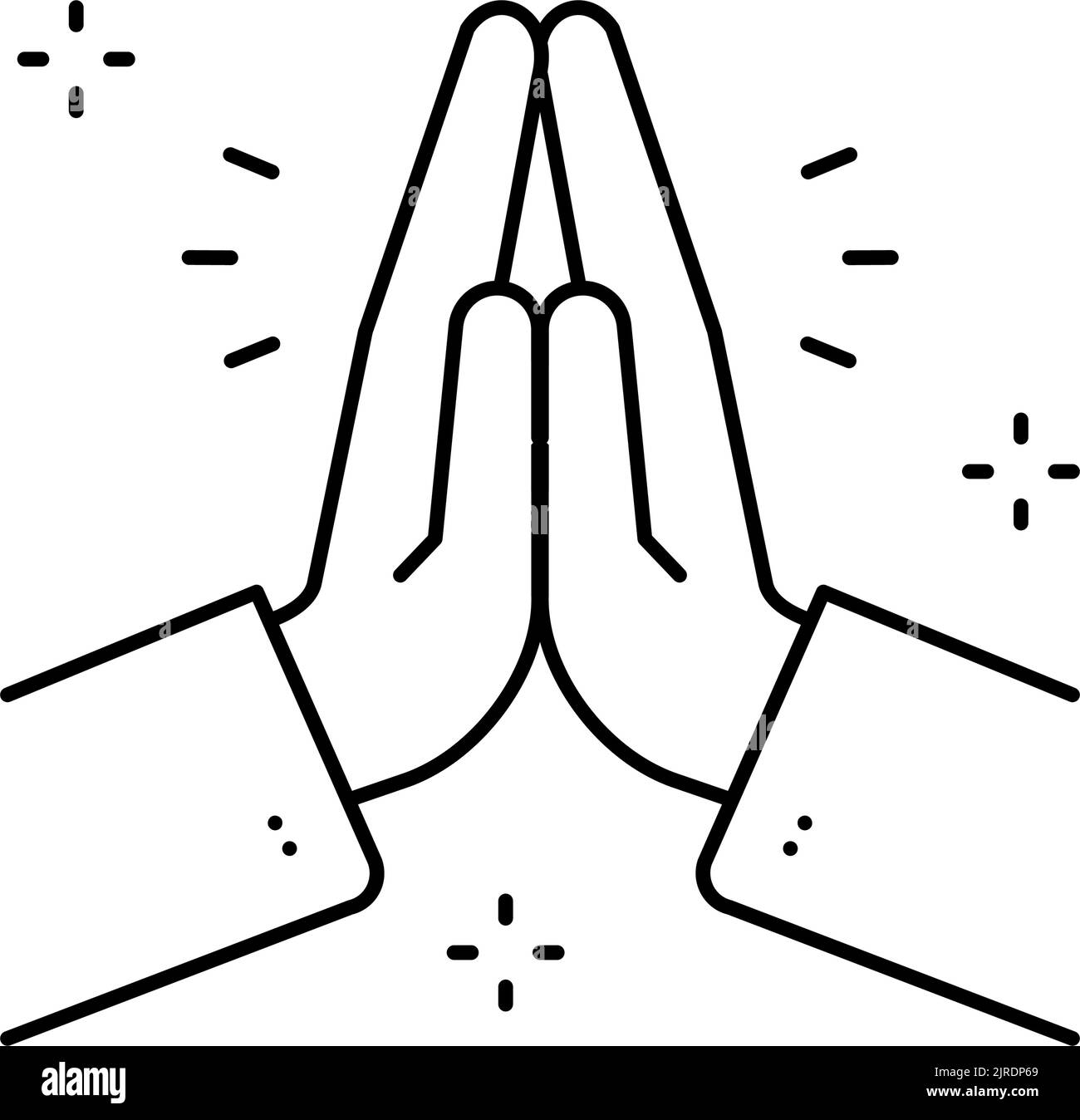 prayer religion line icon vector illustration Stock Vector Image & Art ...