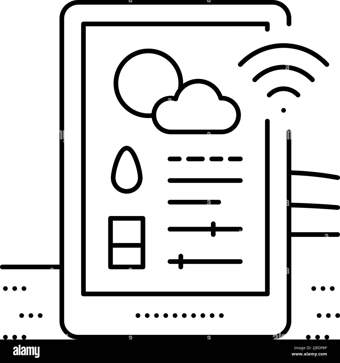 climate monitoring agriculture line icon vector illustration Stock ...