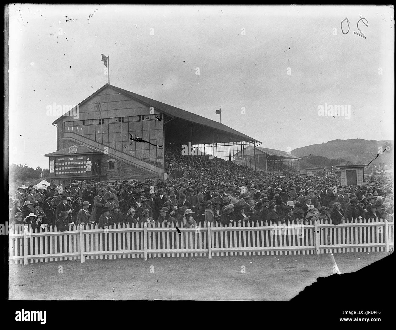 Grandstand and crowd, circa 1922, maker unknown Stock Photo - Alamy