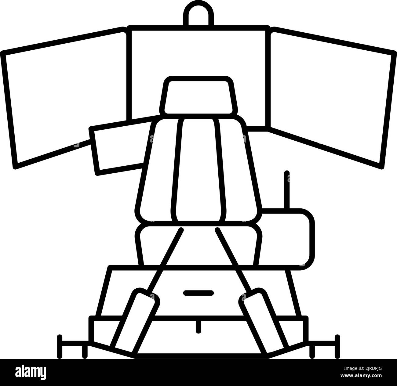 racing simulator cockpit line icon vector illustration Stock Vector ...