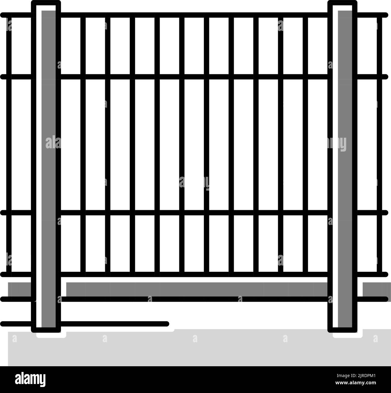 metal fence color icon vector illustration Stock Vector Image & Art - Alamy