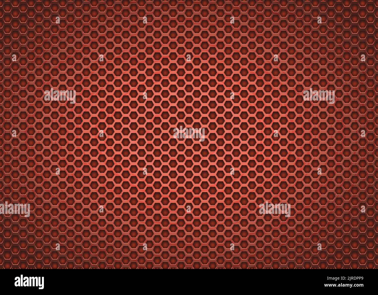 Red mesh grill background.Hexagon shape Stock Photo - Alamy