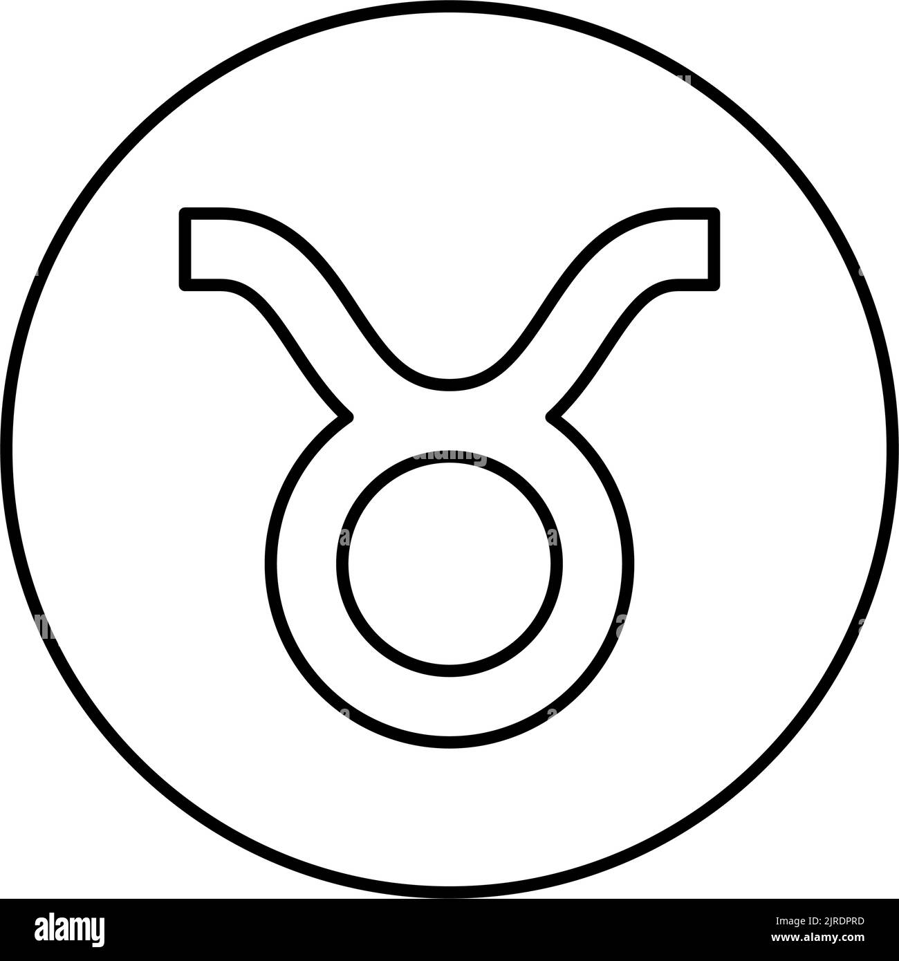 Taurus Zodiac Line Icon Vector Illustration Stock Vector Image And Art