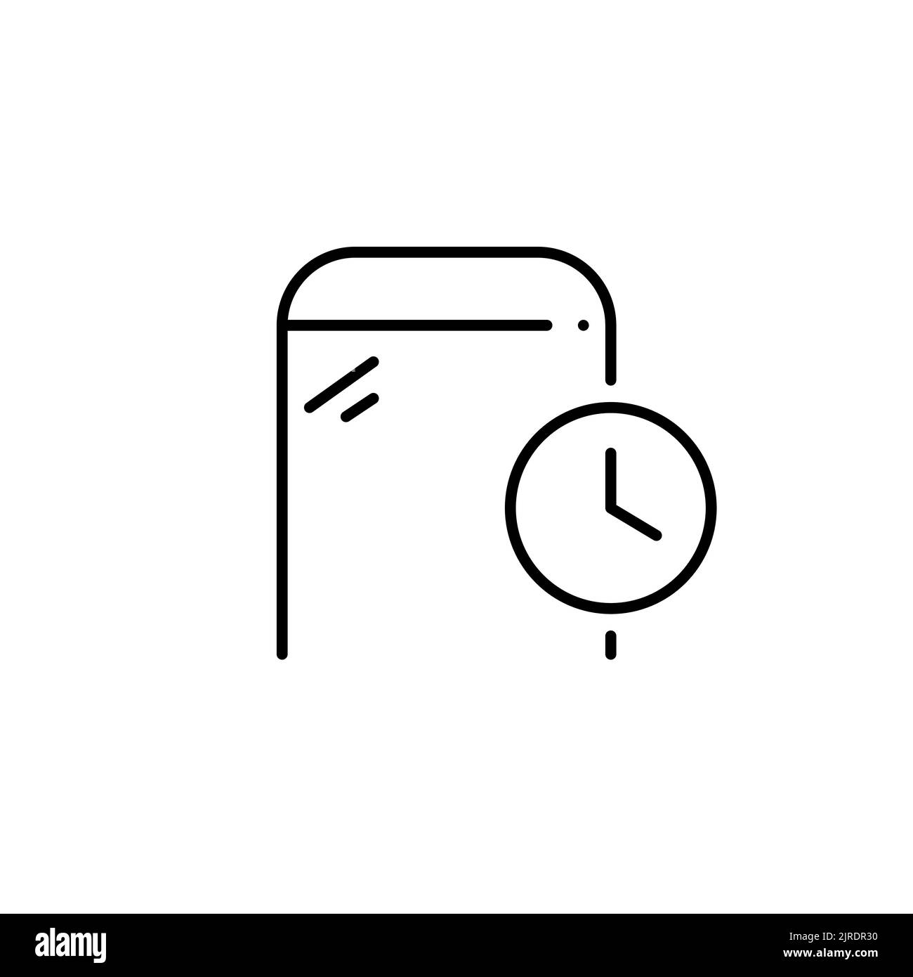 Smartphone usage time icon. Pixel perfect, editable stroke line Stock ...