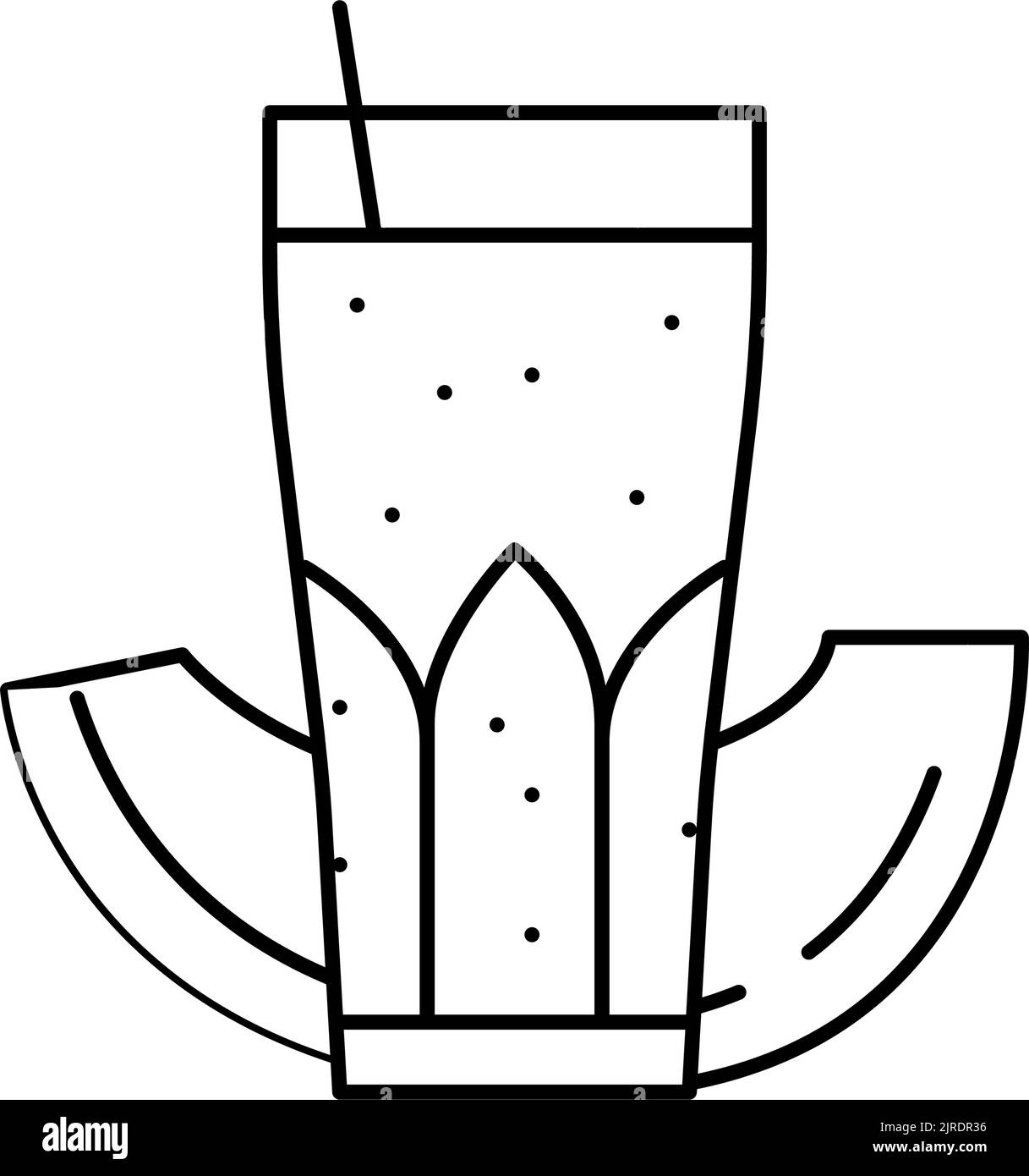 Smoothie Melon Line Icon Vector Illustration Stock Vector Image And Art Alamy