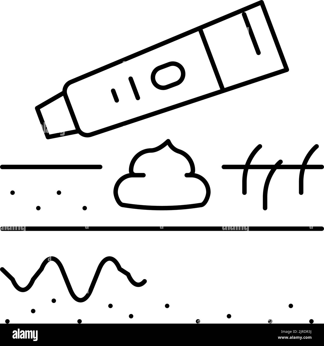 healthcare cream line icon vector illustration Stock Vector Image & Art ...