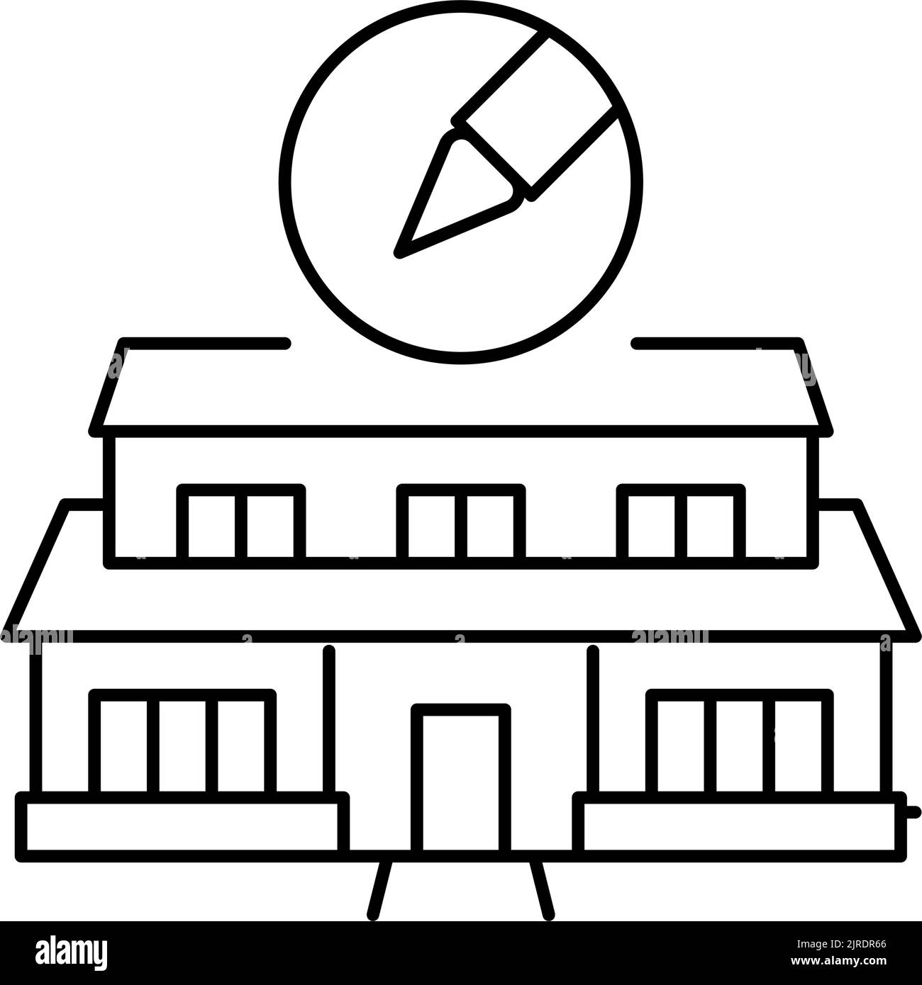 custom home interior design line icon vector illustration Stock Vector ...