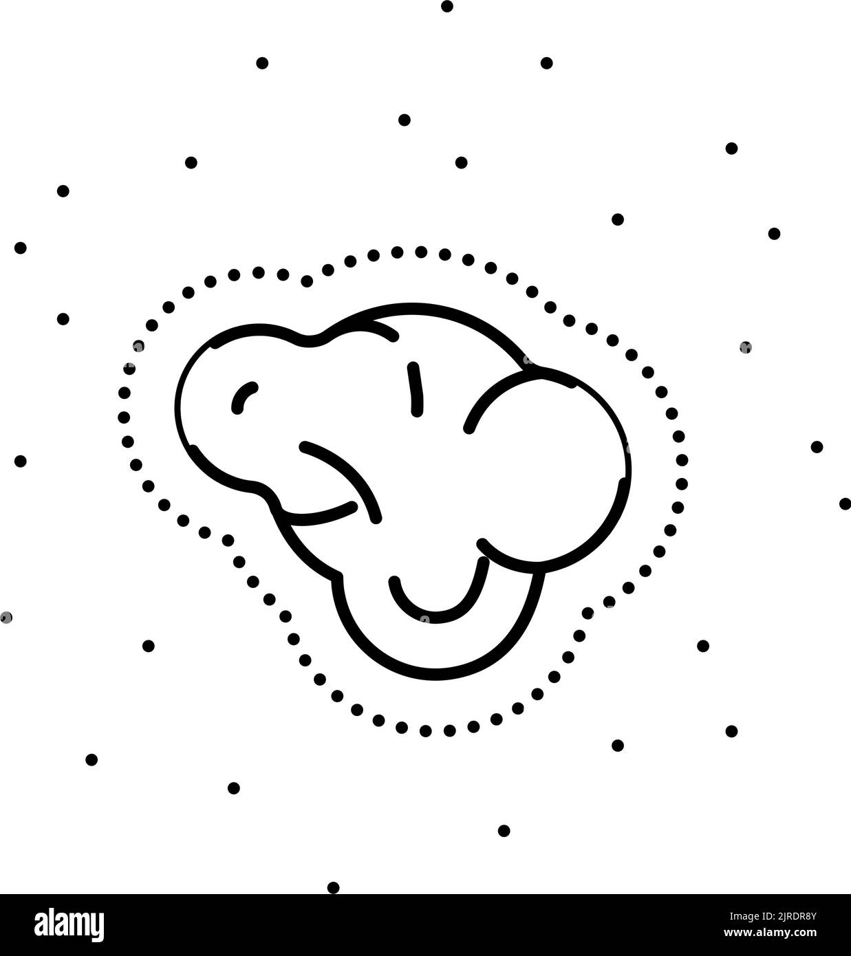 changing size chape color mole melanoma line icon vector illustration ...