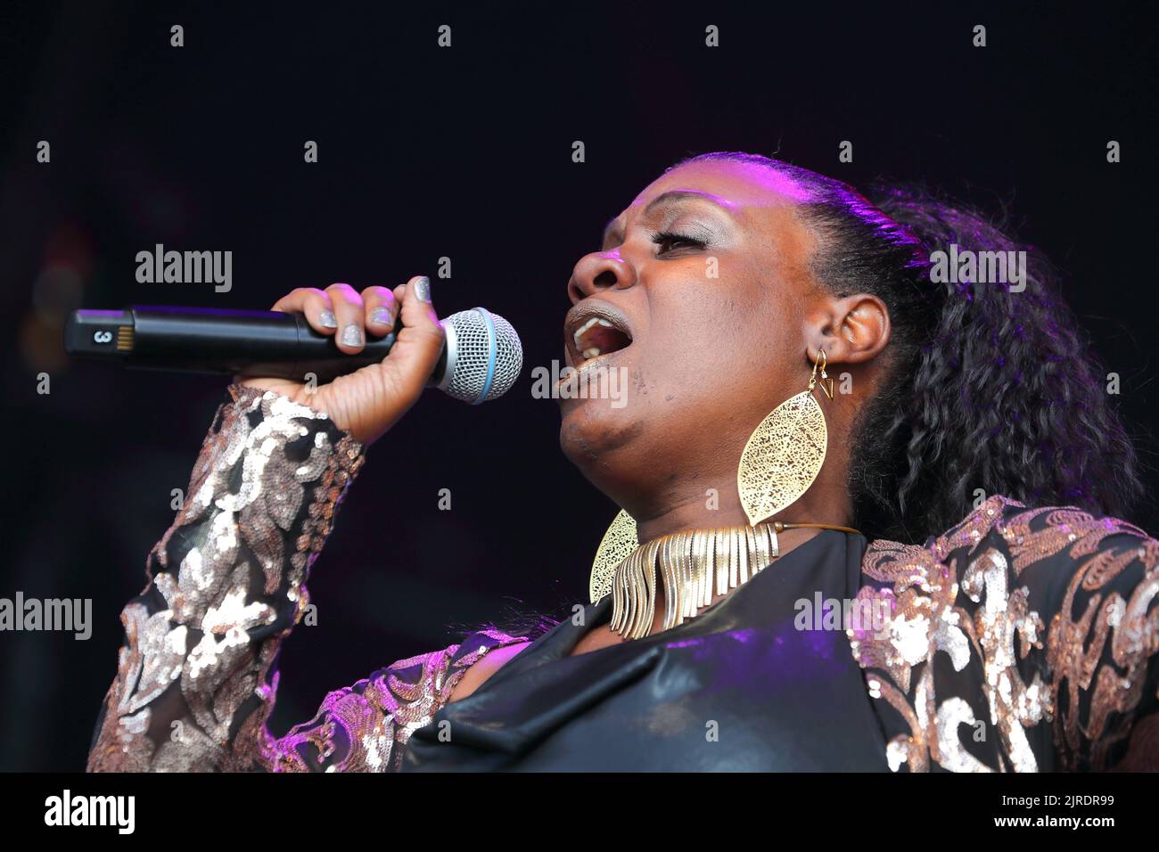 The band Odyssey performing on stage at the 80s music Rewind Festival ...