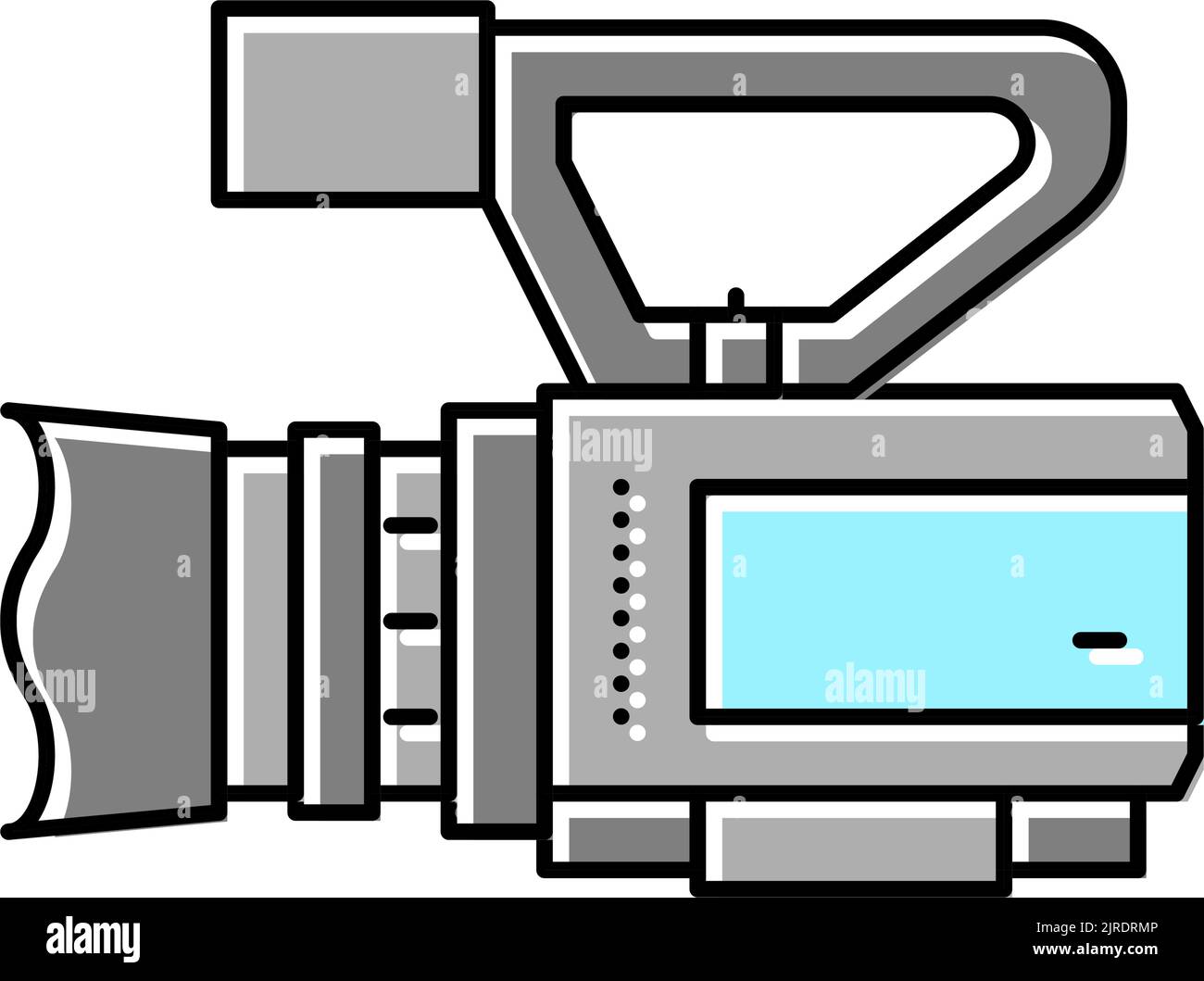 camcoder video production film color icon vector illustration Stock ...
